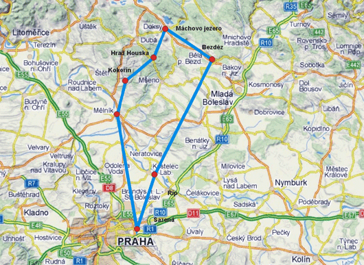Vyhlídkový let hrady a zámky v okolí Prahy - Letecké zážitky